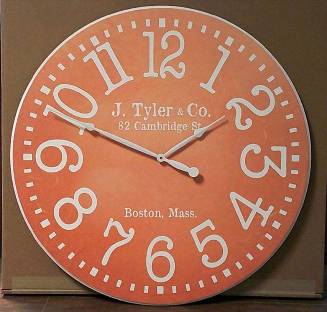Tangerine Wall Clock 8 Sizes to Choose Made in USA Lifetime - Etsy