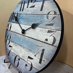 Nantucket Blue Wall Clock, 8 Sizes, EXTRA Quiet Mechanism, Lifetime ...
