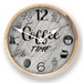 Coffee Time Wall Clock, 8 Sizes!!, EXTRA Quiet Mechanism, Lifetime ...