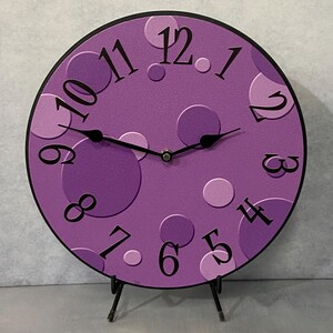 Purple Bubbles Wall Clock, 8 Sizes to Choose, Made in USA, Lifetime ...