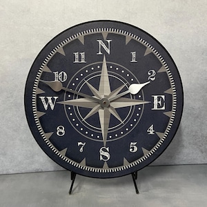 Nautical Navy Blue Wall Clock, 8 Sizes to Choose, Made in USA, Lifetime ...
