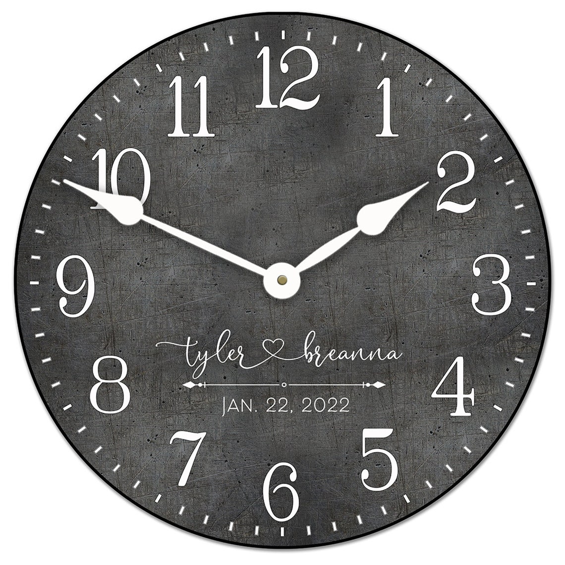 Personalized Wedding Clock FOUR COLOR Choices Large Wall - Etsy