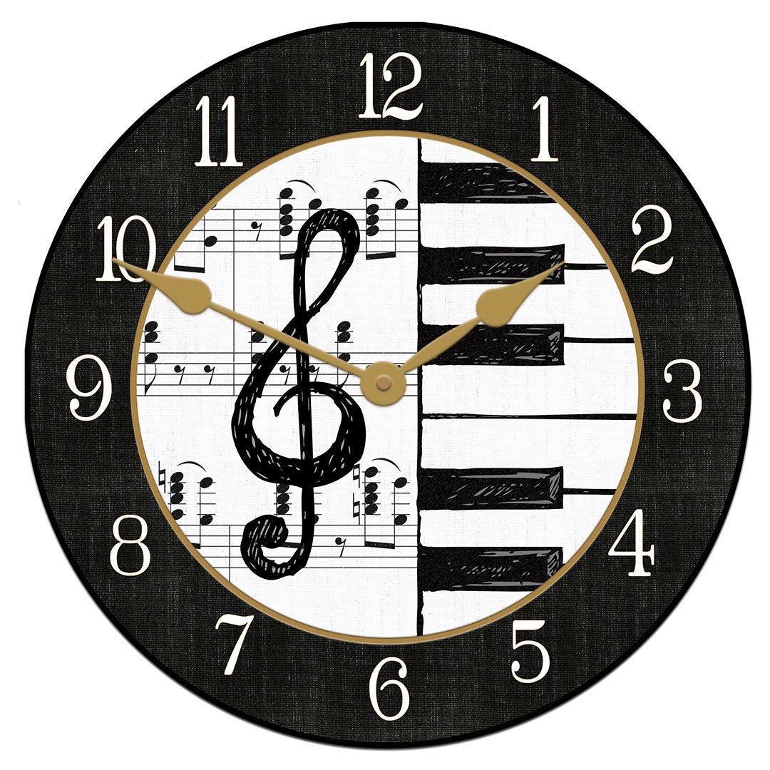 Music Clock Comes in 8 Sizes Whisper Quiet Mechanism Made is - Etsy