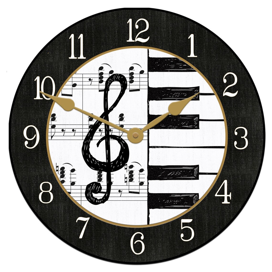 Music Clock Comes in 8 Sizes Whisper Quiet Mechanism Made is - Etsy