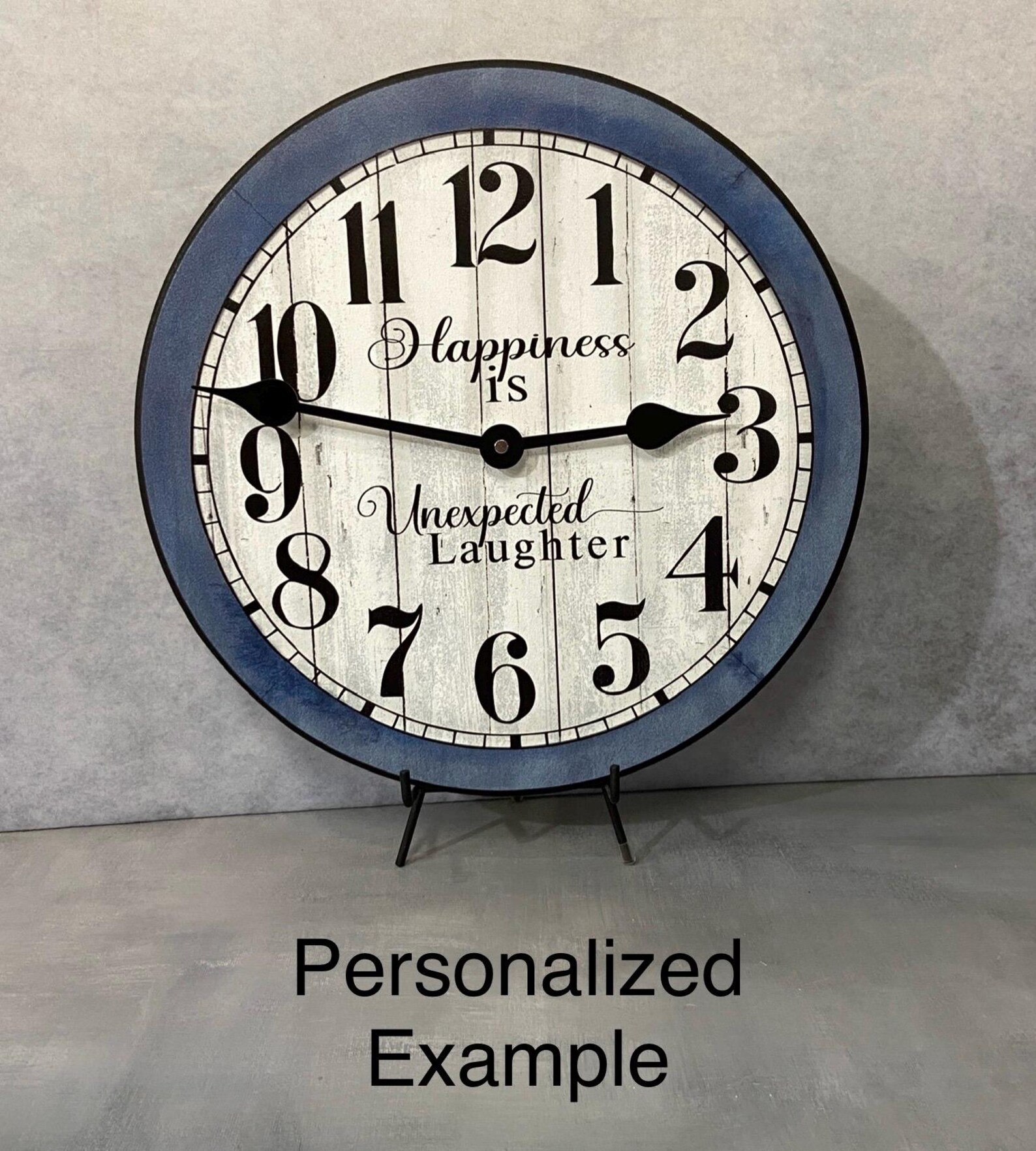 Enjoy Life Blue Wall Clock, 8 Sizes!!, EXTRA Quiet Mechanism, Lifetime ...