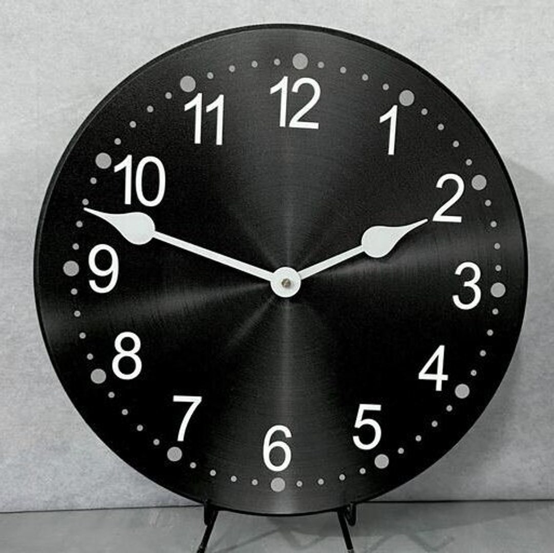 Heavy Metal Black Wall Clock, 8 Sizes to Choose, Made in USA, Lifetime ...