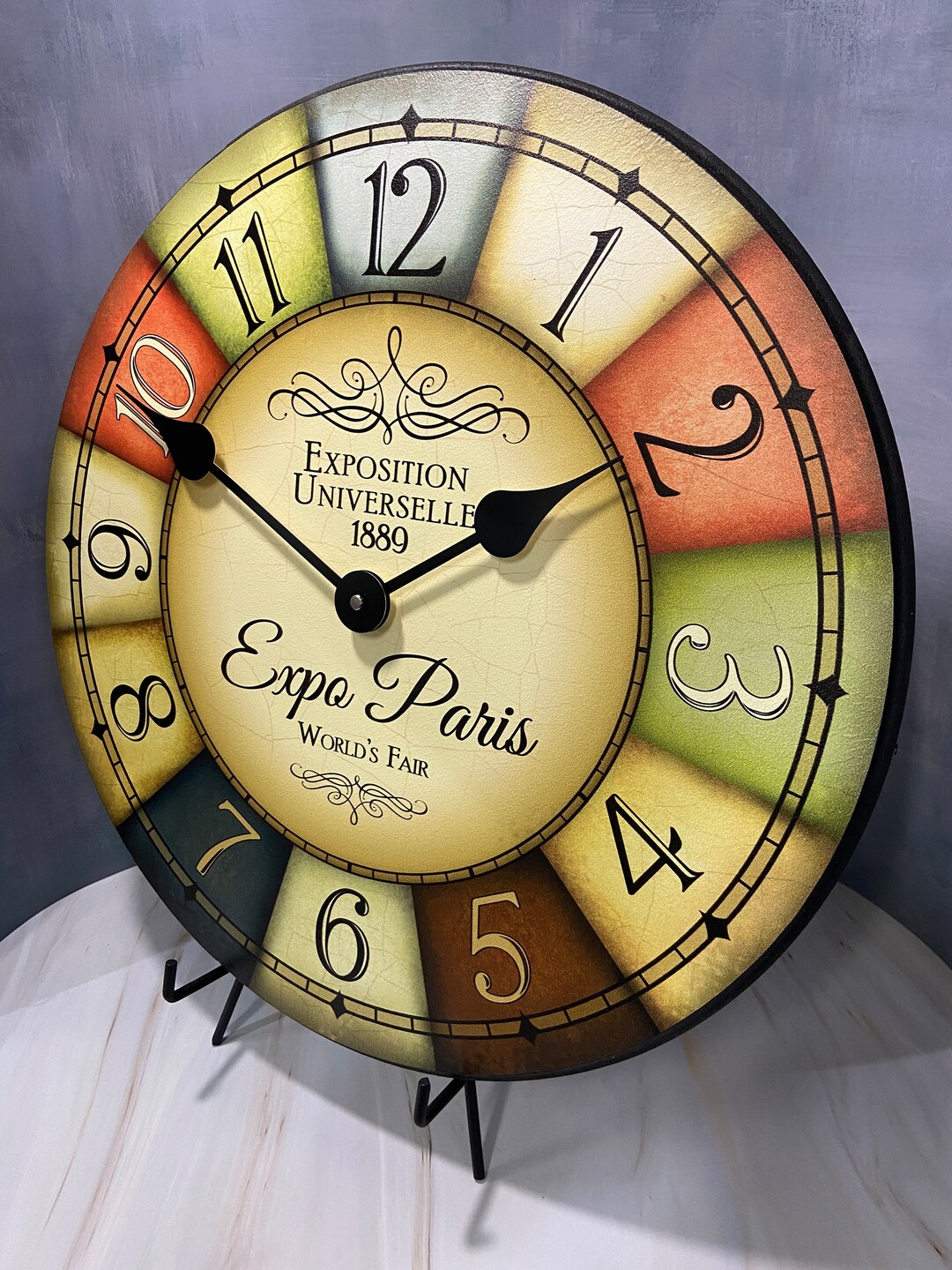 Paris World's Fair Wall Clock, 8 Sizes!!, EXTRA Quiet Mechanism ...