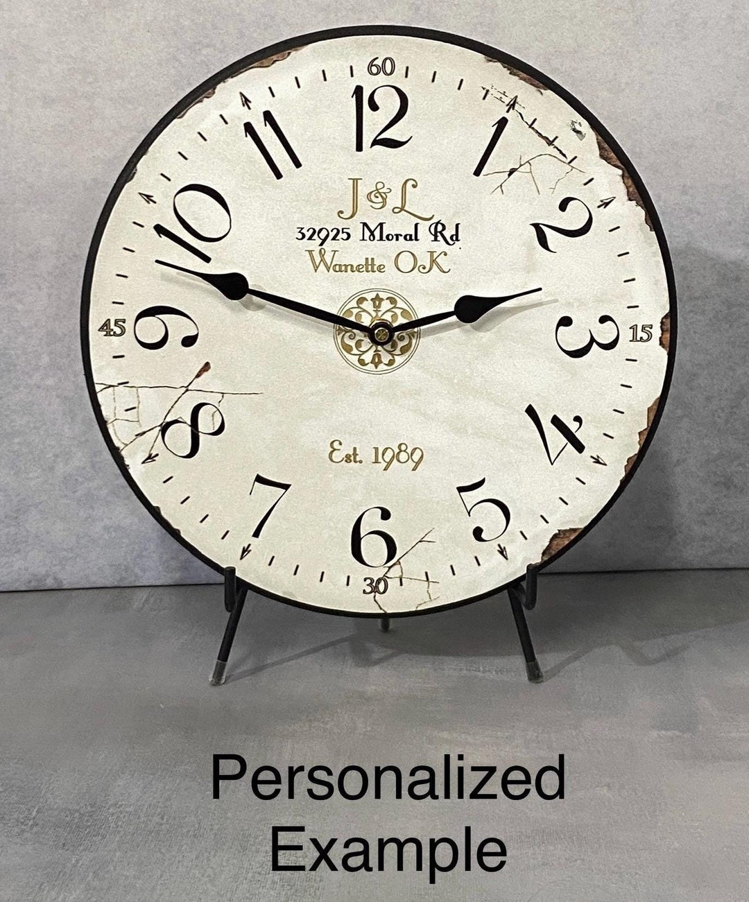 Rustic White Wall Clock, 8 Sizes, Large Wall Clock, Extra QUIET ...