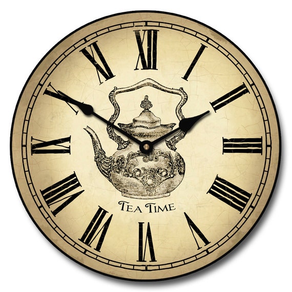 Tea Time Wall Clock - Etsy