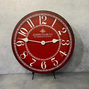 Red & White Wall Clock, 8 Sizes to Choose, Made in USA, Lifetime ...