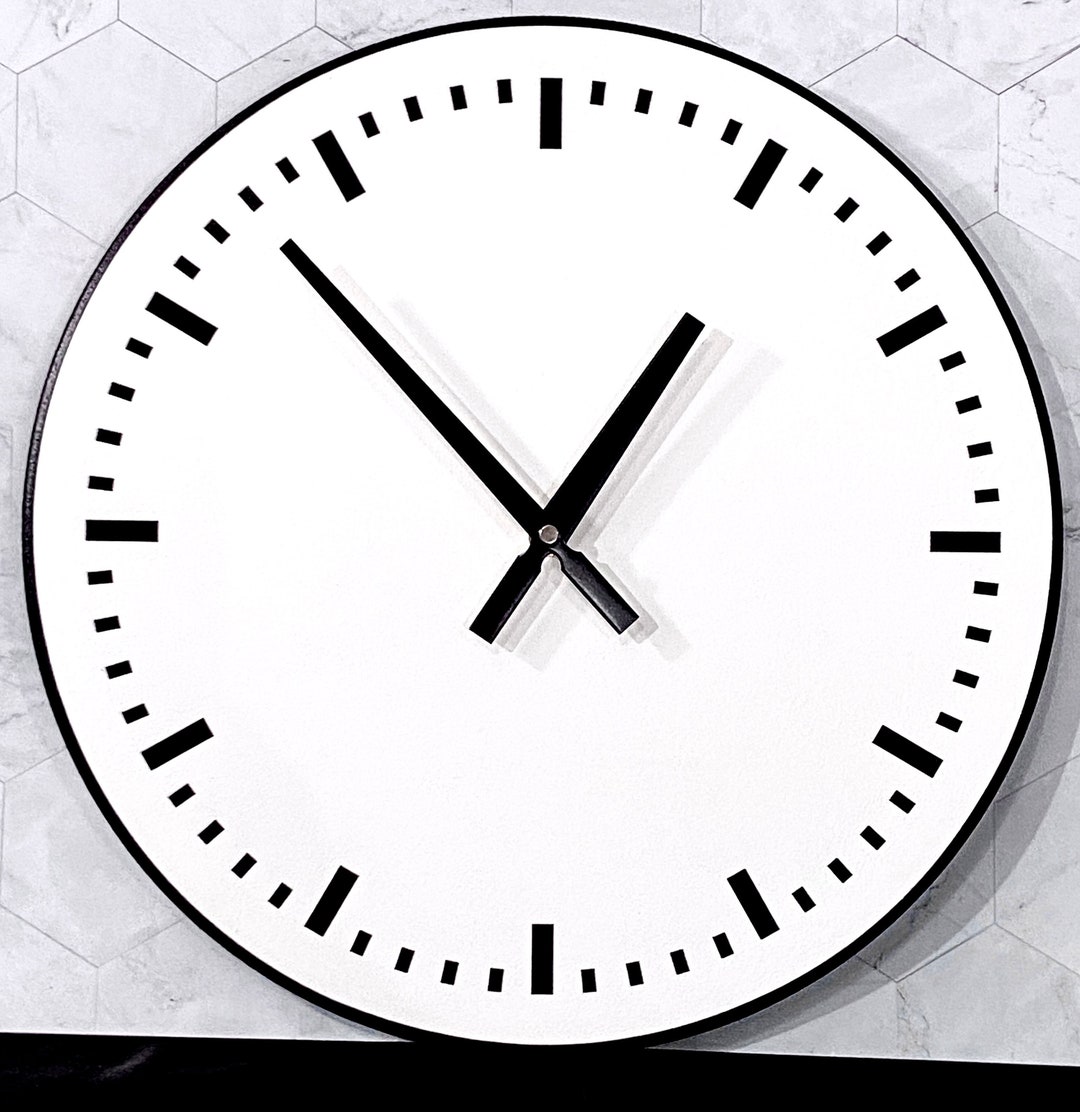 Swiss White Wall Clock Large Wall Clock Choose From 8 Sizes. - Etsy