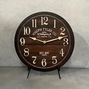 Chestnut Brown Wall Clock, Large Wall Clock, Choose From 8 Sizes. Extra ...