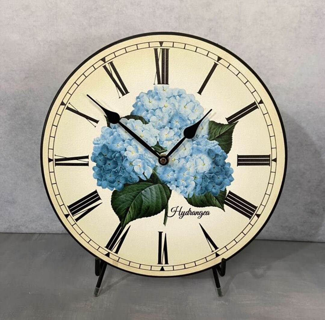 Hydrangea Wall Clock 8 Sizes to Choose Made in USA Lifetime - Etsy