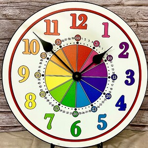 Color Wheel Learning Clock, 7 Sizes to Choose, Made in the USA ...