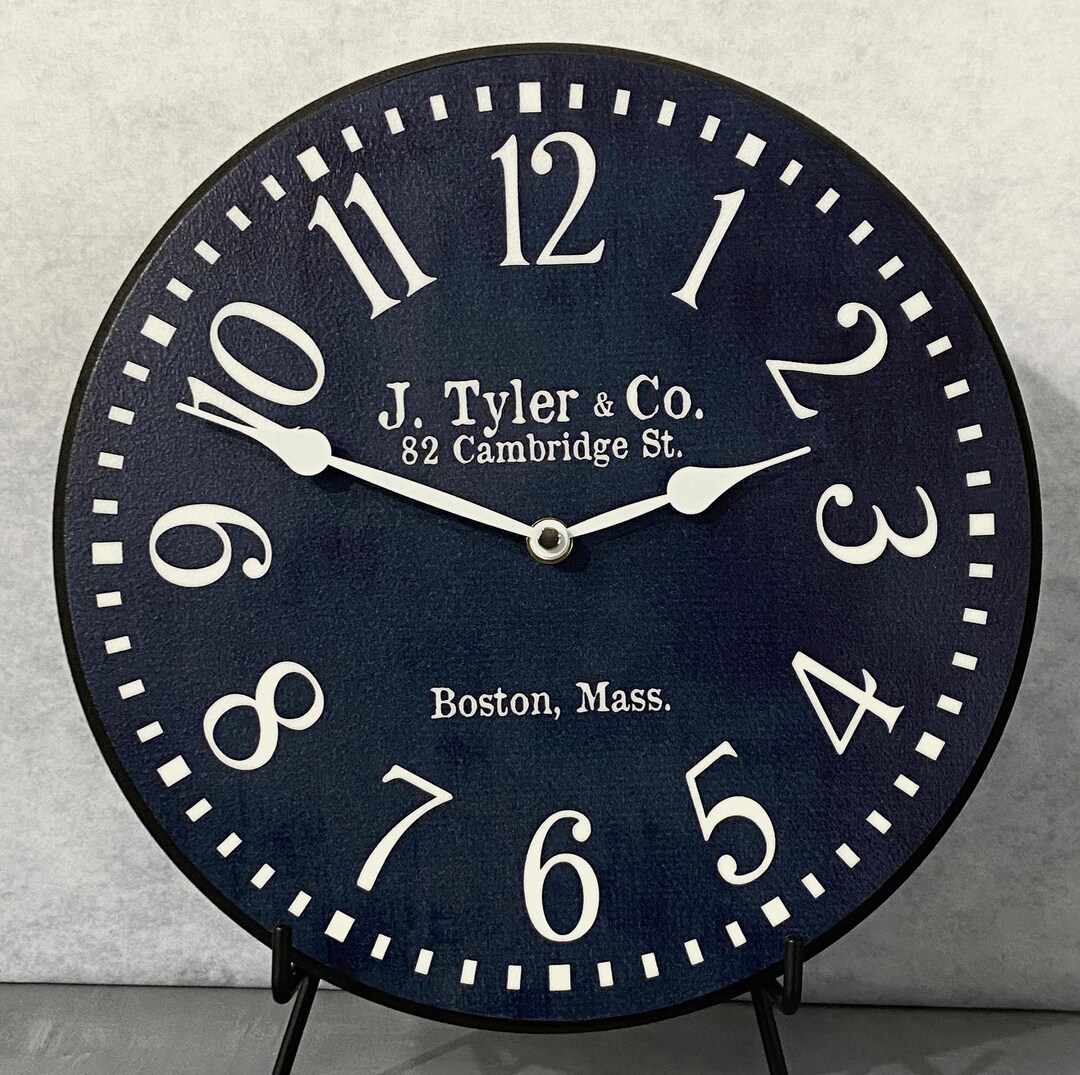 Navy Blue Wall Clock, 8 Sizes, EXTRA Quiet Mechanism, Lifetime Warranty ...