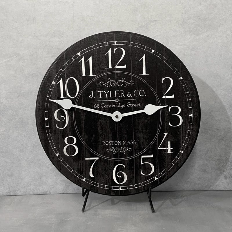 Large Black Wall Clock - Etsy