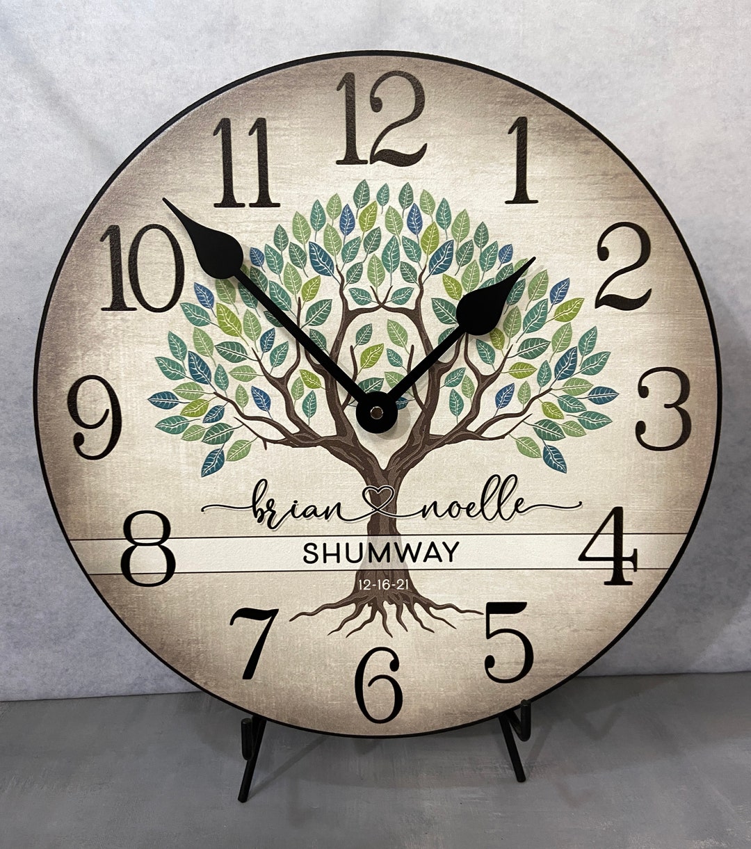 Personalized Tree Clock, Large Wall Clock, Choose From 8 Sizes. Extra ...