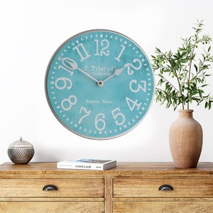 Turquoise Wall Clock 8 Sizes to Choose Made in USA Lifetime - Etsy