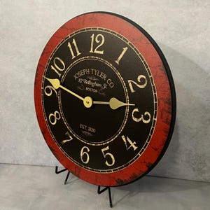 Bellingham Red Wall Clock, 8 Sizes!!, EXTRA Quiet Mechanism, Lifetime ...
