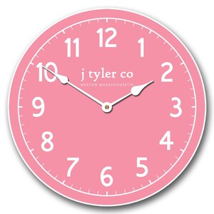 New Traditional Pink Wall Clock Large Wall Clock EXTRA - Etsy
