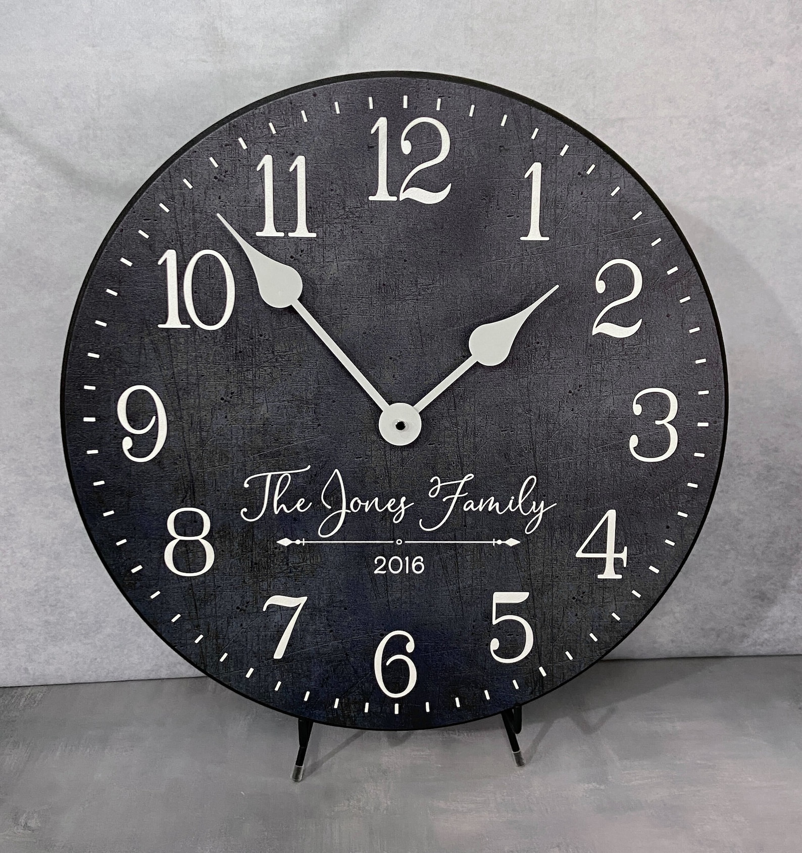 Personalized Wedding Clock, FOUR COLOR Choices, Large Wall Clock ...