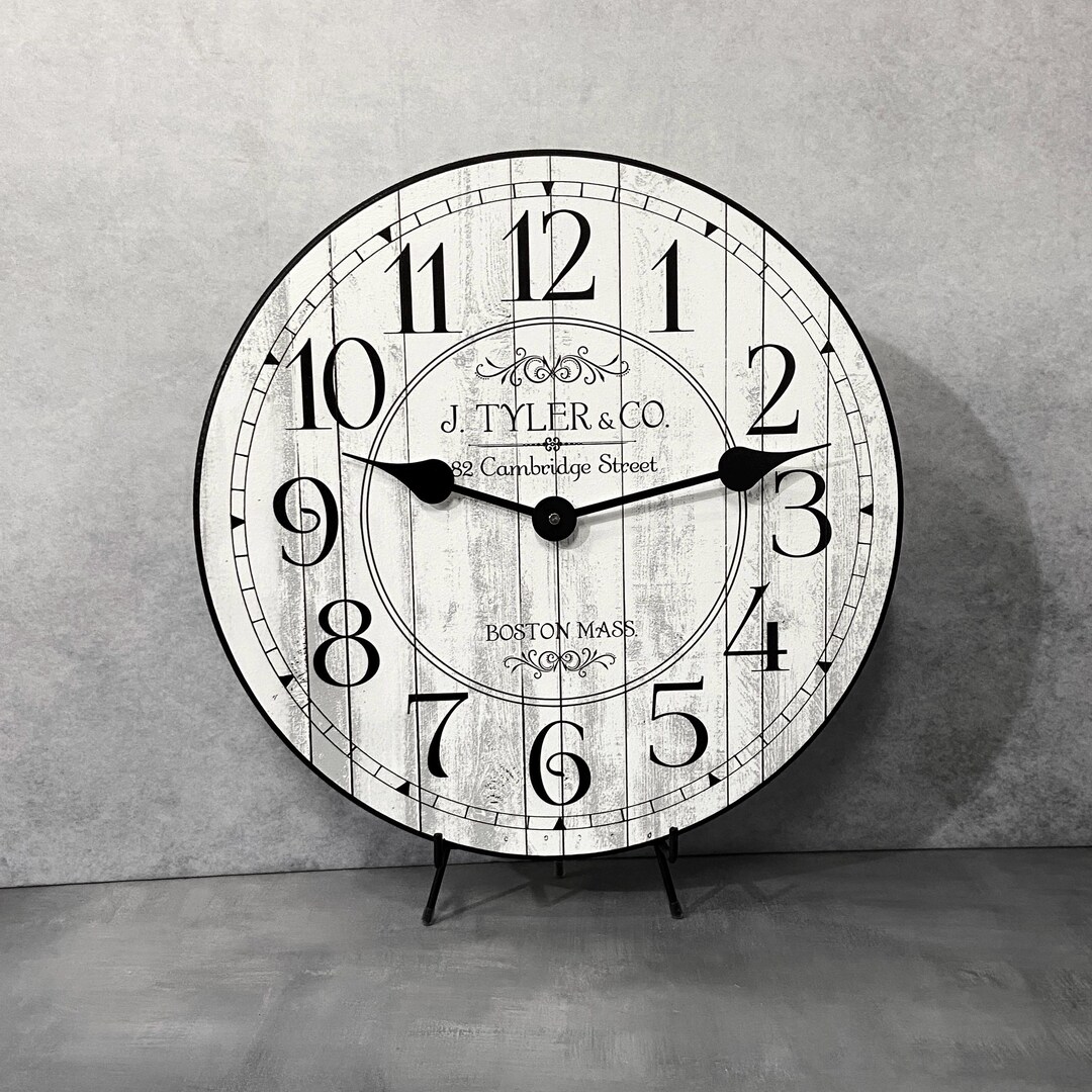 Harbor White Wall Clock, 8 Sizes!!, EXTRA Quiet Mechanism, Lifetime ...