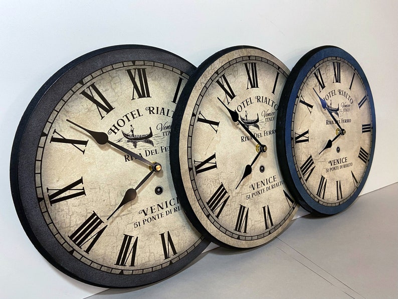 Italian Hotel Wall Clock, Choose From 8 Sizes, QUIET Mechanism ...
