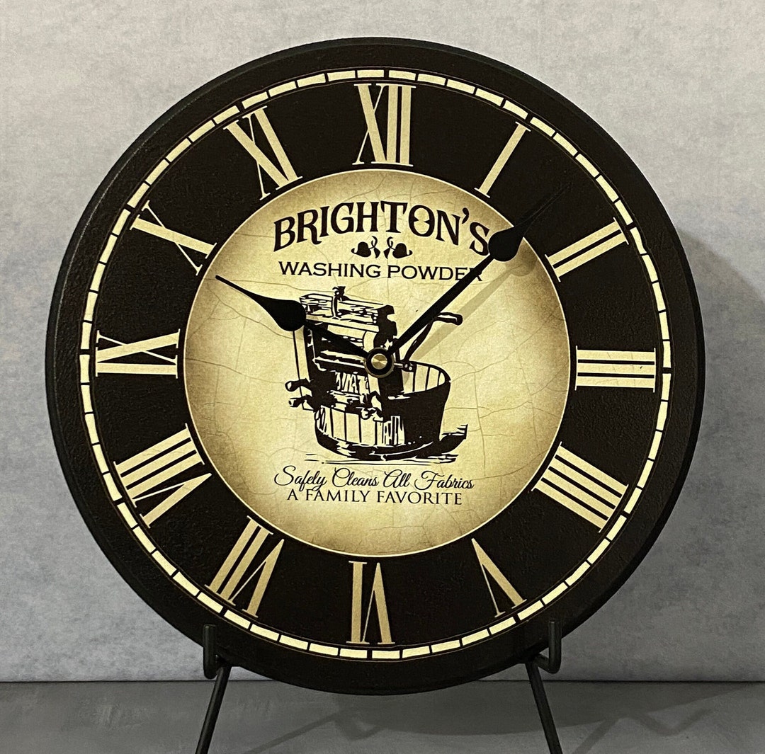Washing Powder Laundry Wall Clock, 8 Sizes to Choose, Made in USA ...