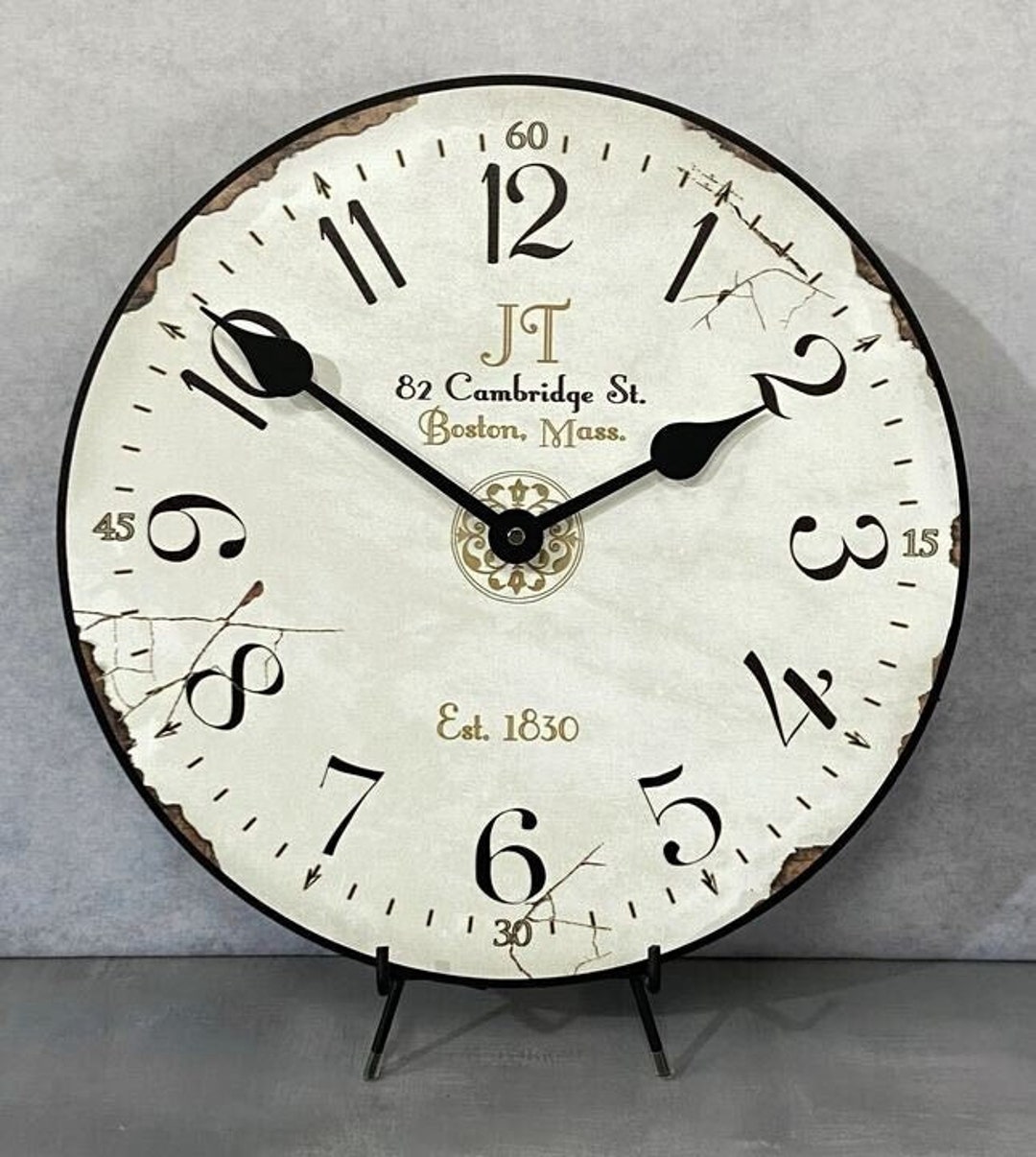 Rustic White Wall Clock, 8 Sizes!, Large Wall Clock, Extra QUIET ...