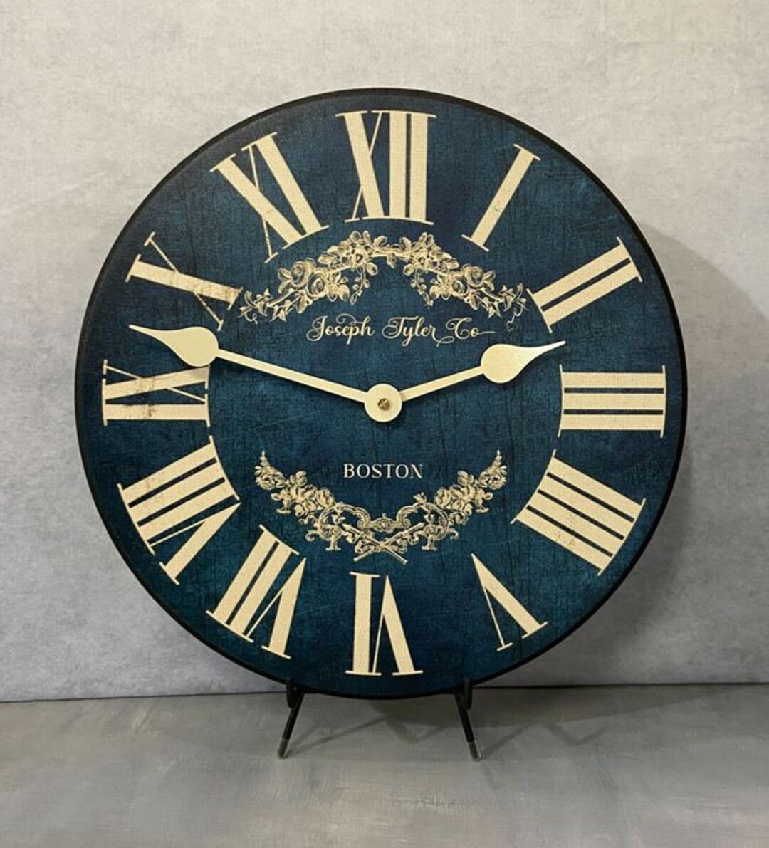 Charmant Blue Wall Clock, 8 Sizes, Lifetime Warranty, Quiet, Non ...