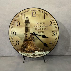 Lighthouse Wall Clock 2, Large Wall Clock, Choose From 8 Sizes. Extra ...