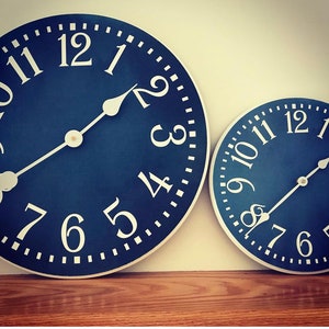 Colonial Blue Clock Large Wall Clock Choose From 8 Sizes. - Etsy