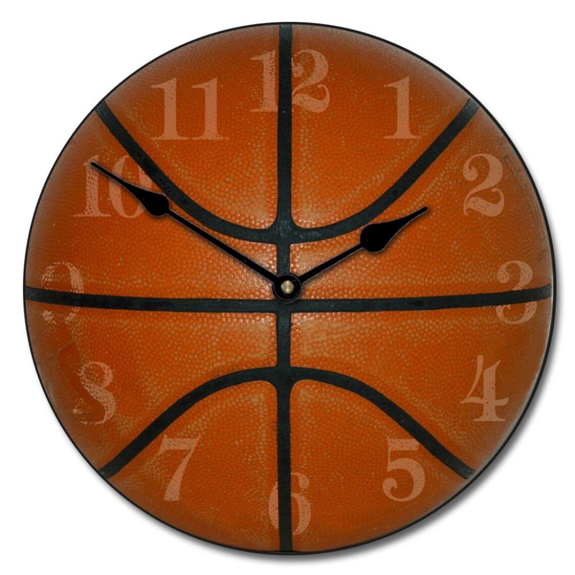 Basketball Wall Clock Comes in 8 Sizes EXTRA Quiet Lifetime | Etsy