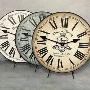 Chateau Thierry Parchment Wall Clock, 8 Sizes, Quiet Mechanism ...