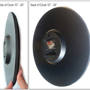 Pier 39 Black Wall Clock, 8 Sizes to Choose, Made in USA, Lifetime ...