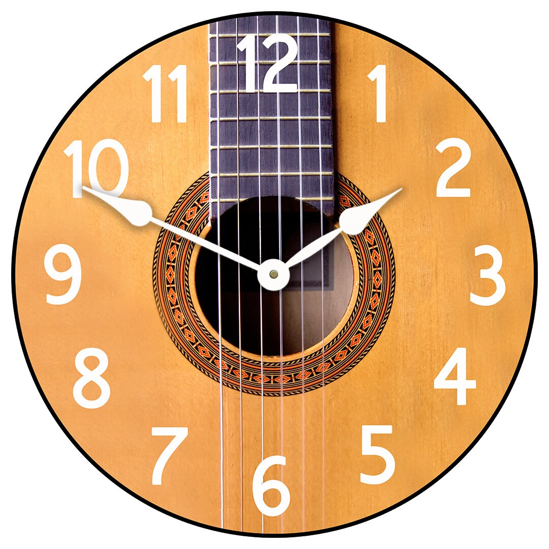 Guitar Clock Music Clock , 8 Sizes!!, EXTRA Quiet Mechanism, Lifetime ...