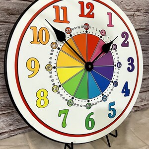 Color Wheel Learning Clock, 7 Sizes to Choose, Made in the USA ...