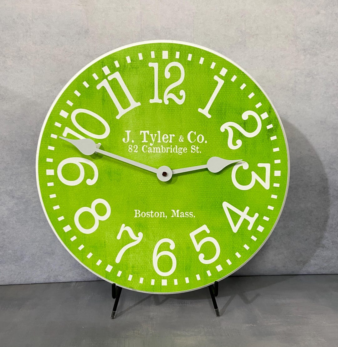 Lime Green Wall Clock, 8 Sizes to Choose, Made in USA, Lifetime ...