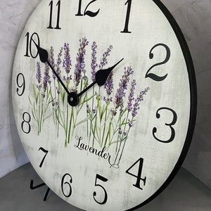 Lavender Wall Clock, 8 Sizes to Choose, Made in USA, Lifetime Warranty ...