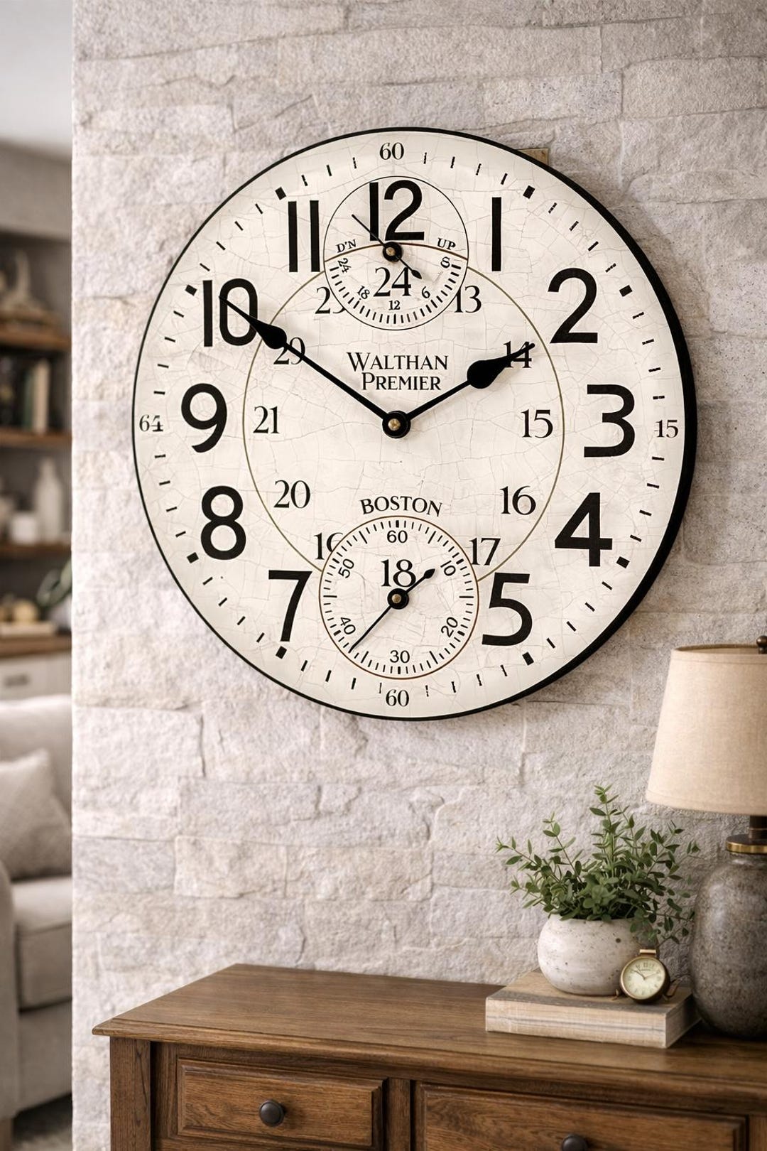 Andover Walton Clock, Large Wall Clock, 8 Sizes to Choose, Made in USA ...