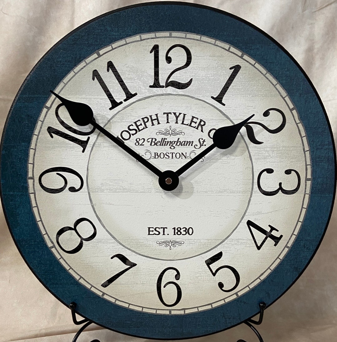 Bellingham Blue Wall Clock, 8 Sizes EXTRA QUIET, Lifetime Warranty ...