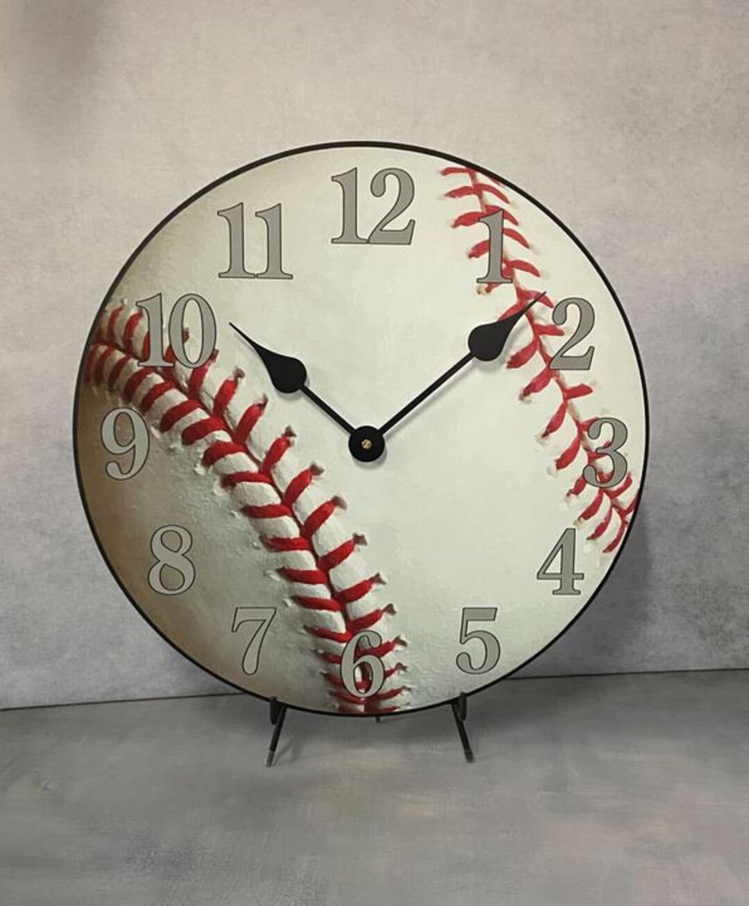 Baseball Wall Clock 4, 8 Sizes, Lifetime Warranty, Quiet, Non-ticking ...