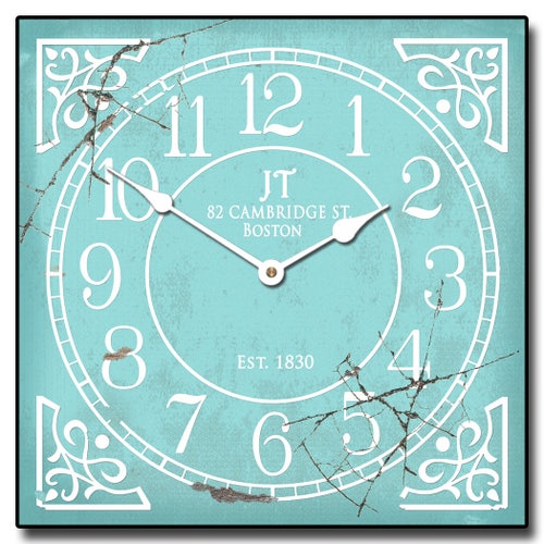 Turquoise Wall Clock 8 Sizes to Choose Made in USA Lifetime - Etsy