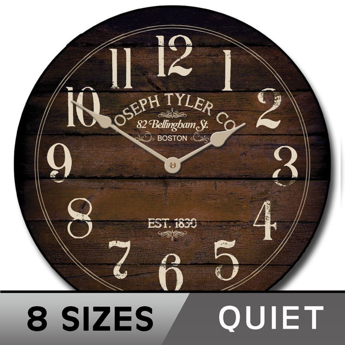 Chestnut Brown Wall Clock Large Wall Clock Choose From 8 - Etsy