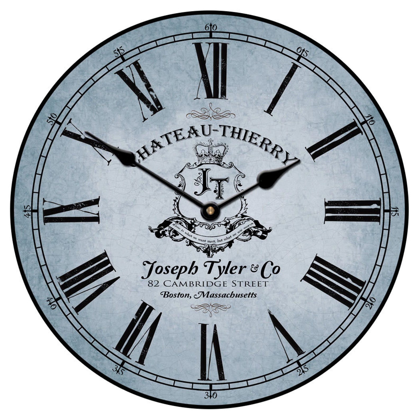 Chateau Thierry Blue Wall Clock 8 Sizes to Choose Made in - Etsy