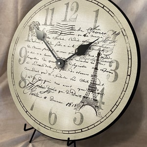 Memories of Paris Wall Clock, Large Wall Clock, Choose From 8 Sizes ...