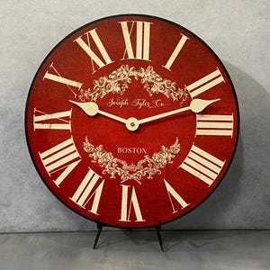 Charmant Red Wall Clock, 8 Sizes to Choose, Made in USA, Lifetime ...