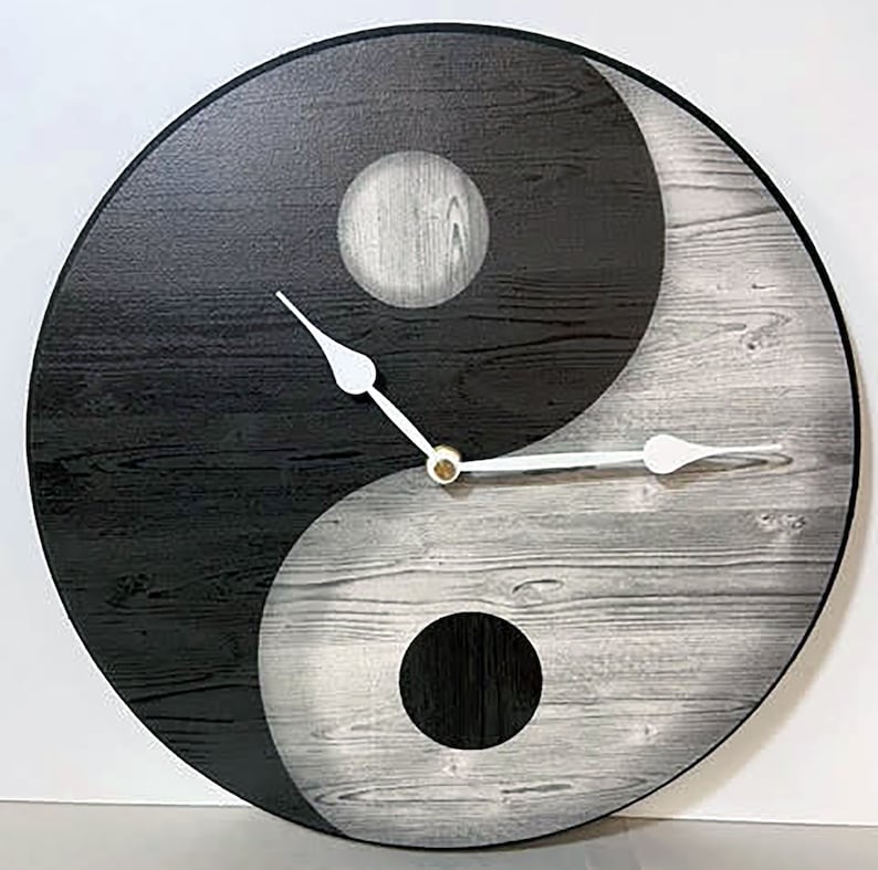 Zen Yin Yang Brown Wall Clock 8 Sizes to Choose Made in USA - Etsy