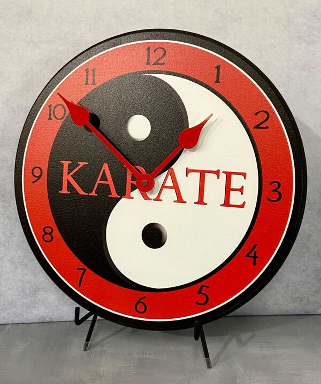 Karate Clock Wall Clock - Quiet - Customizable- 8 Sizes- Lifetime ...