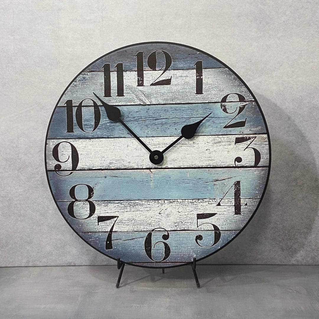 Nantucket Blue Wall Clock, 8 Sizes!!, EXTRA Quiet Mechanism, Lifetime ...